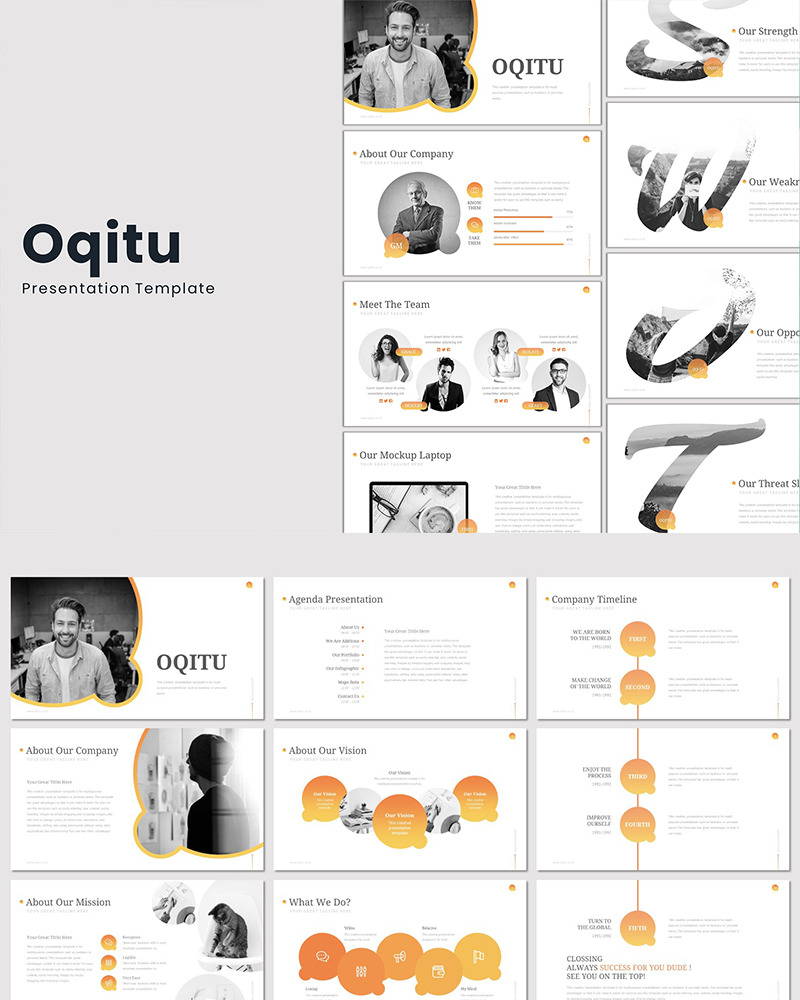 Oqitu - PowerPoint template #82893 - TemplateMonster