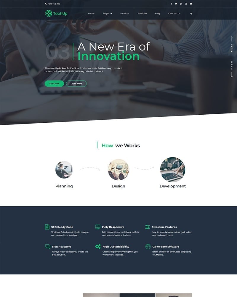 Techup - IoT and AI Tech Startup WordPress Theme