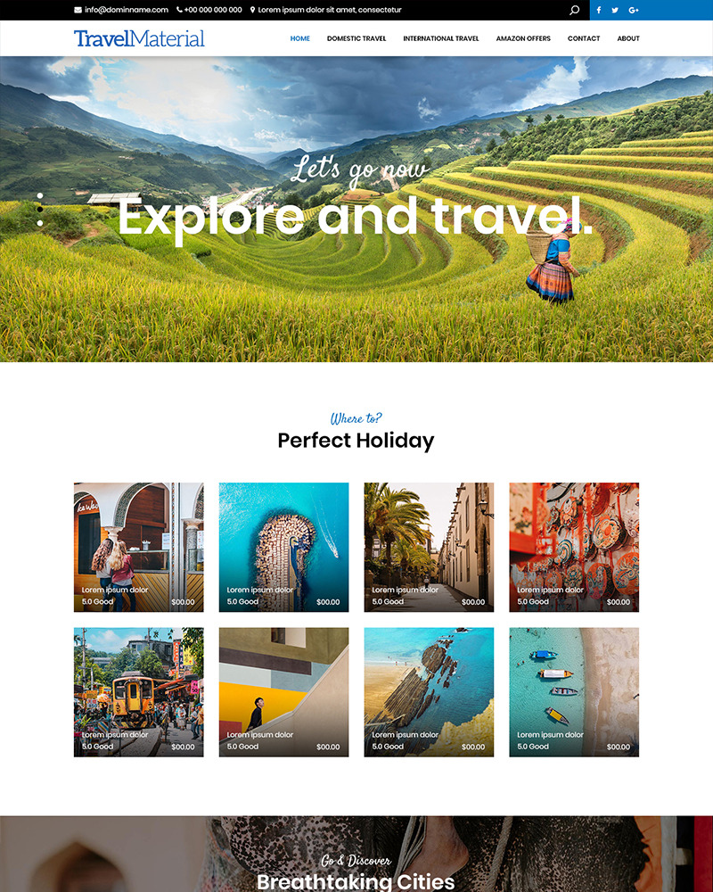 Travel Material - Travel Company PSD Template