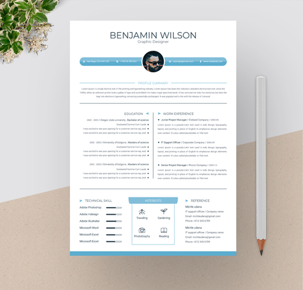 Wilson Resume Template #82850 - TemplateMonster