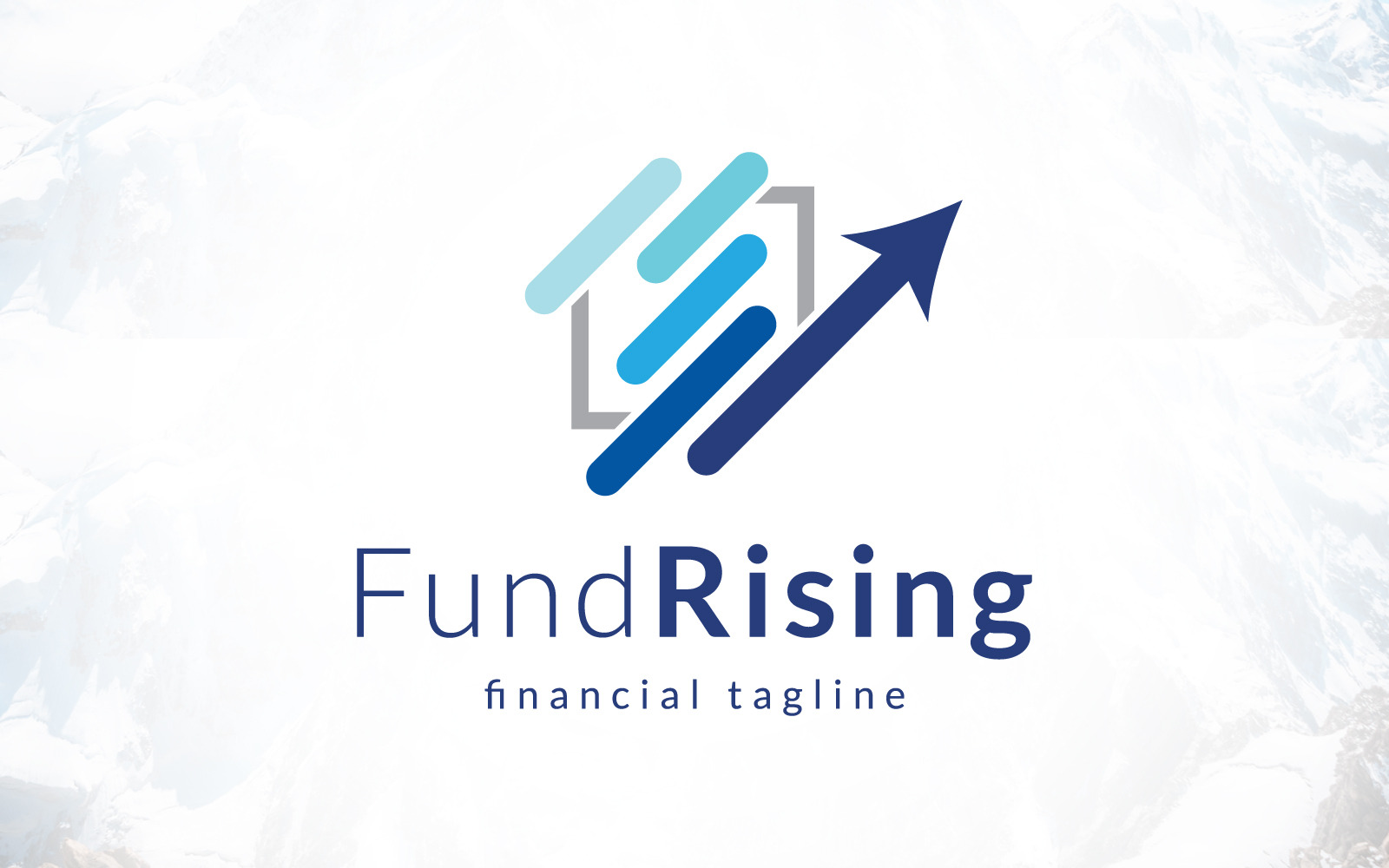 Graph Market Fund Rising Financial Logo Design