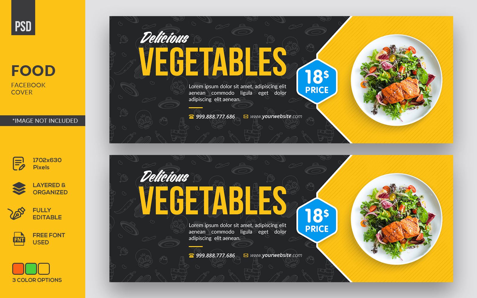 Food Facebook Cover - Corporate Identity Template
