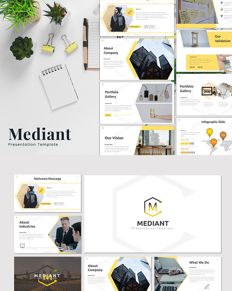 Mediant PowerPoint template #83038 - TemplateMonster