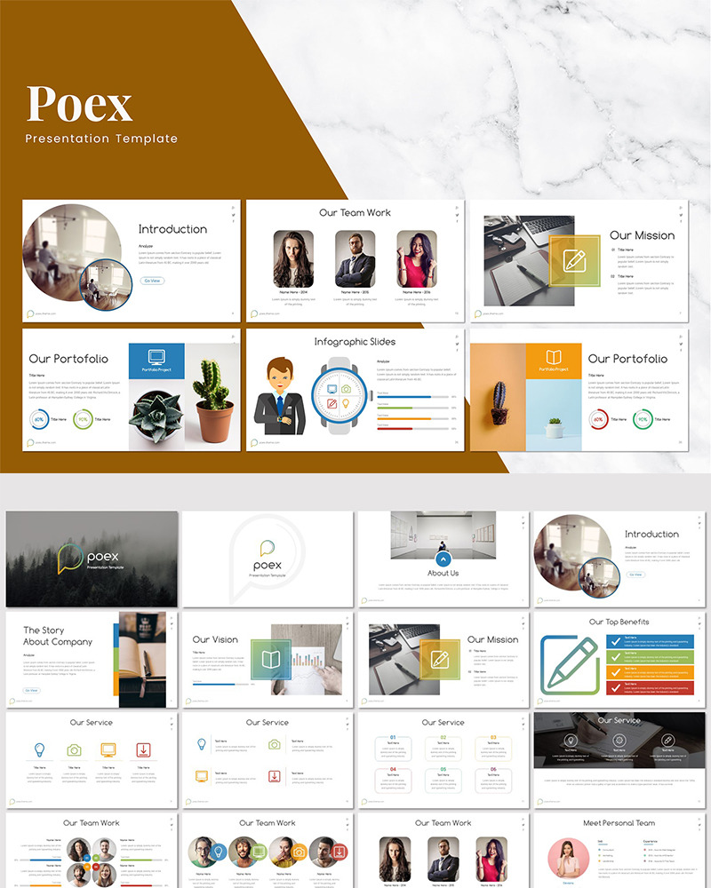 Poex - PowerPoint template #83032 - TemplateMonster