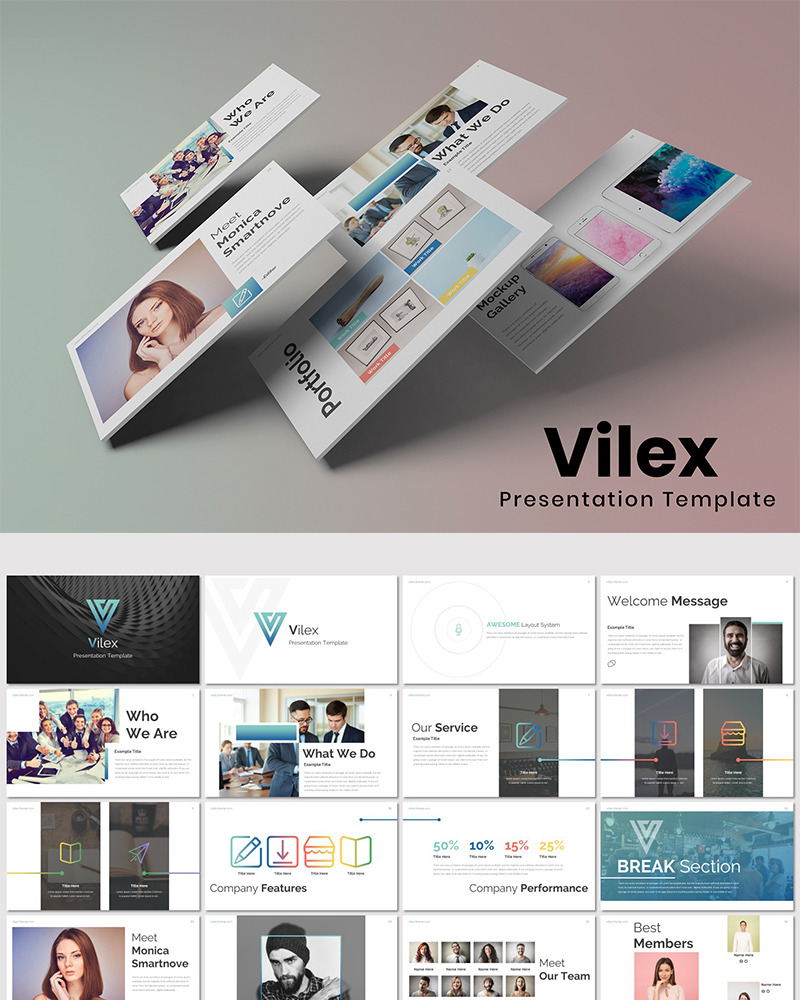 Vilex PowerPoint template #83041 - TemplateMonster