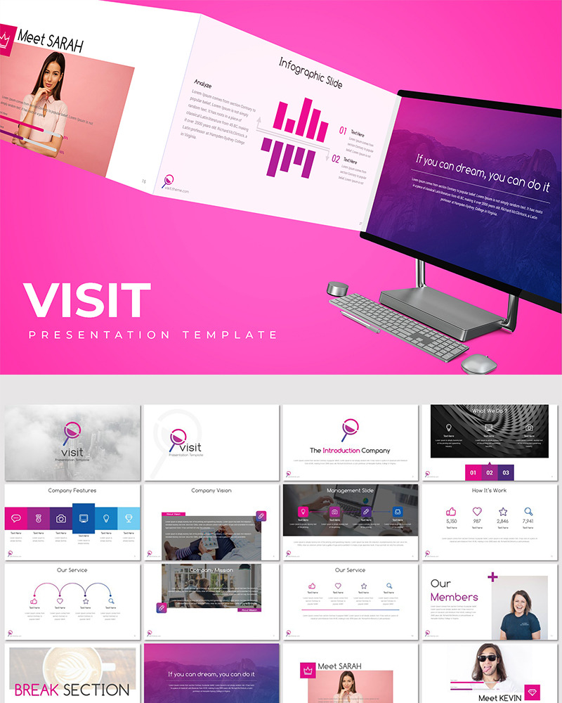 Visit PowerPoint template #83046 - TemplateMonster