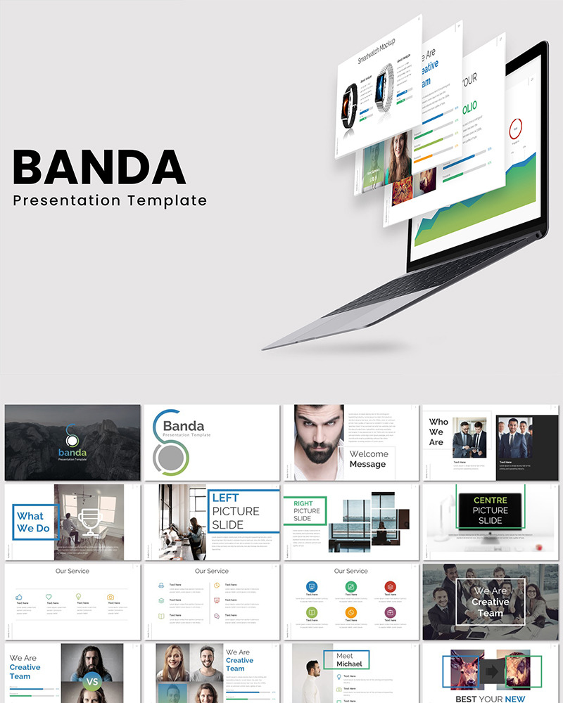Banda PowerPoint template #83167 - TemplateMonster
