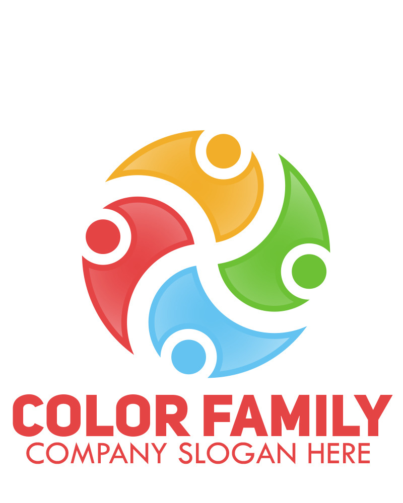 Color Family Logo Template #83197 - TemplateMonster