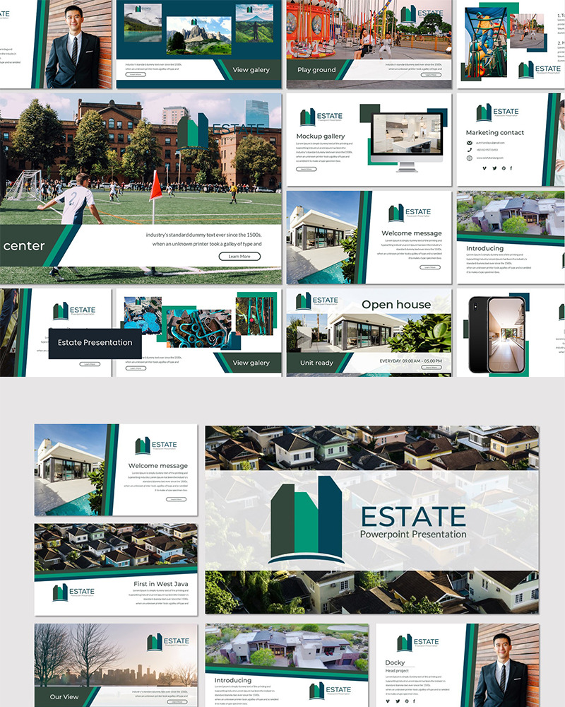 Estate PowerPoint template #83124 - TemplateMonster