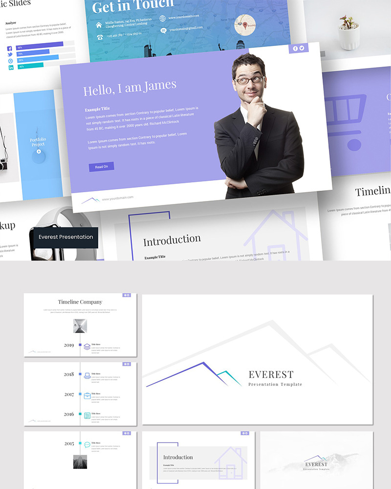 Everest PowerPoint template #83136 - TemplateMonster