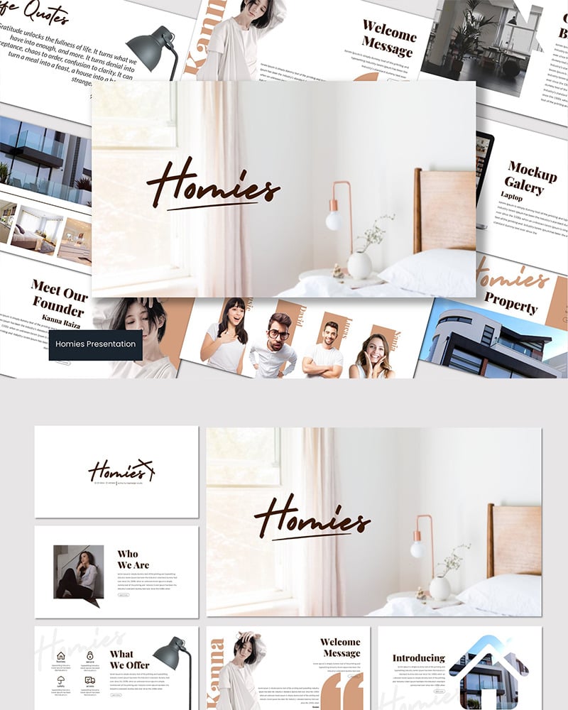 Homies PowerPoint template #83122 - TemplateMonster