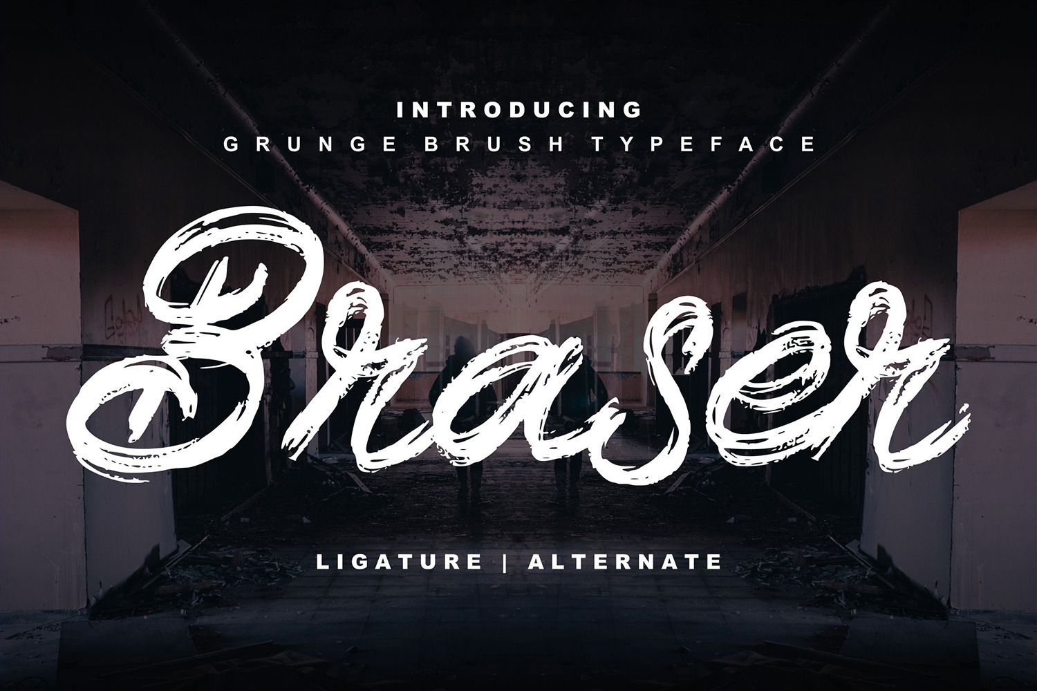 Braser | Grunge Brush Typeface Font #83273 - TemplateMonster