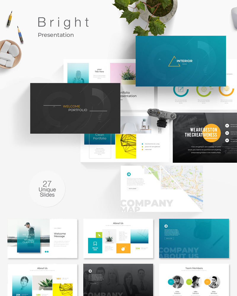 Creative PowerPoint template #83342 - TemplateMonster