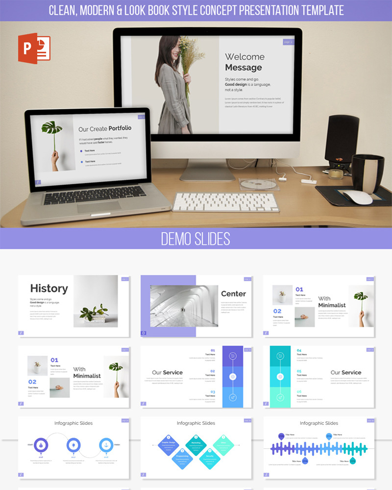 Ecelia Clean & Modern Presentation PowerPoint template