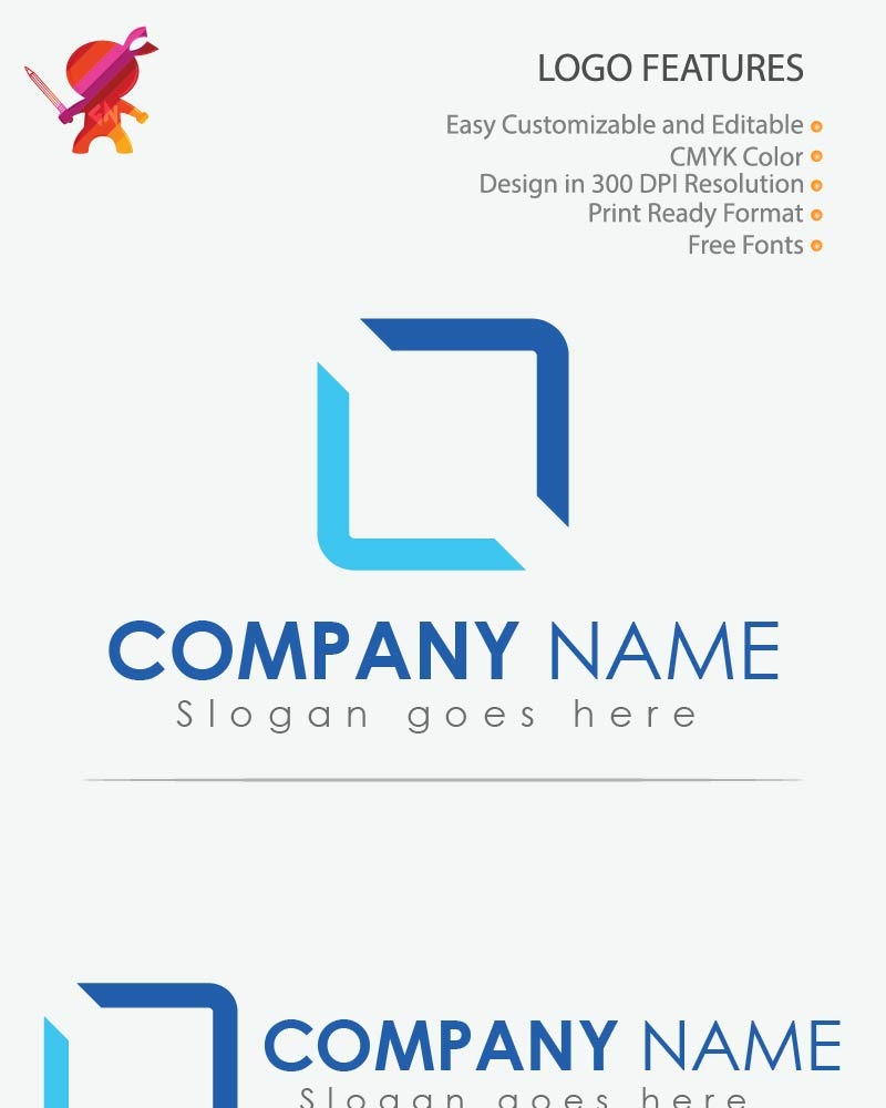 Blue Color IT Company Logo Template #83560 - TemplateMonster