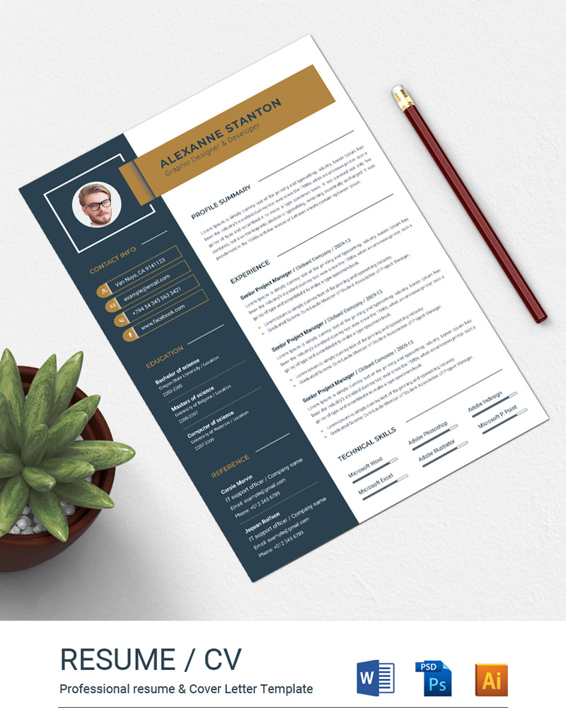 Stanton Resume Template #83569 - TemplateMonster