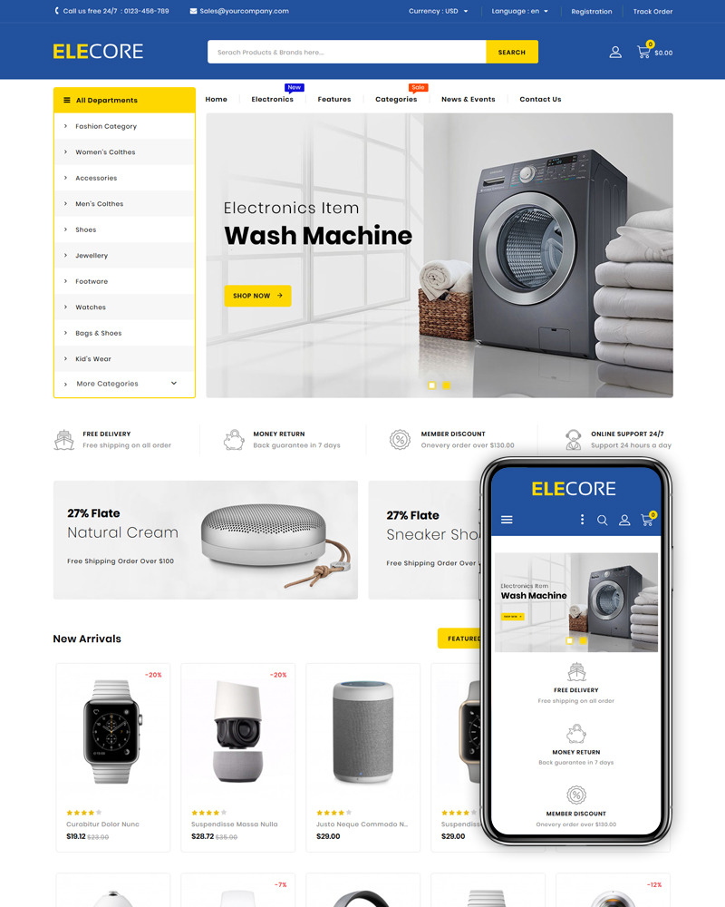 Elecore - Electronics Store PrestaShop Theme