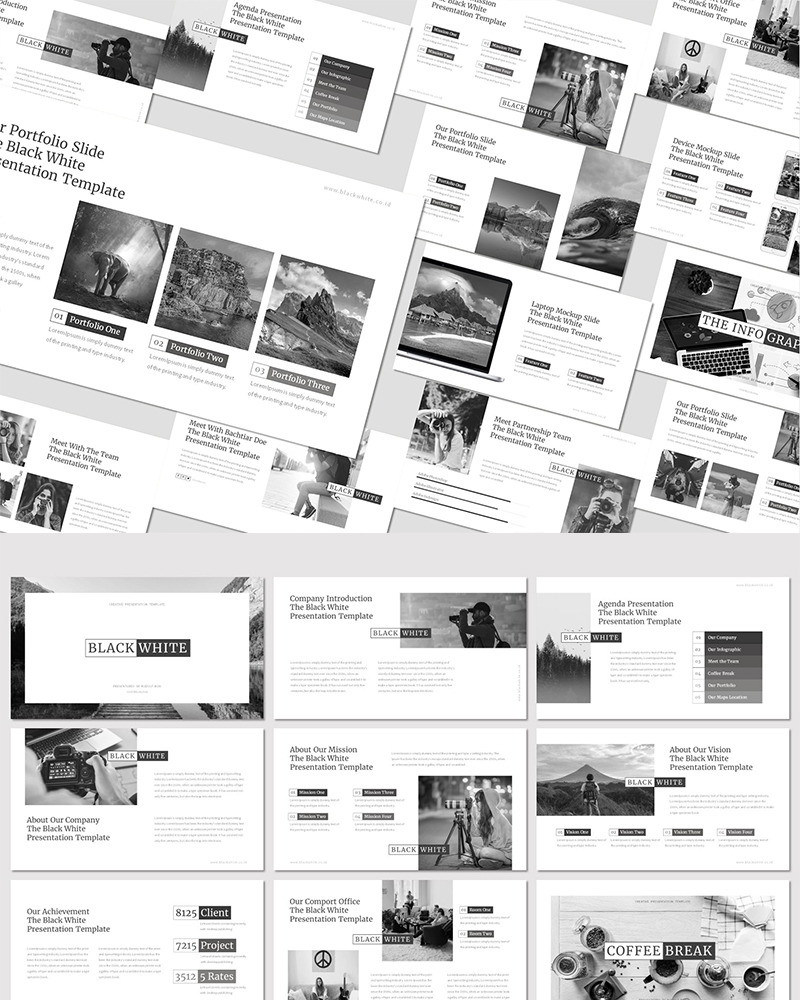 Black White - Google Slides #83762 - TemplateMonster