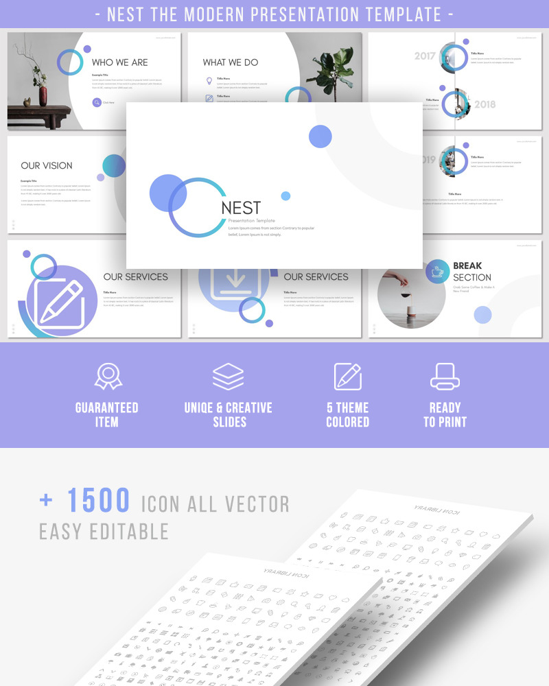 NEST PowerPoint template #83780 - TemplateMonster