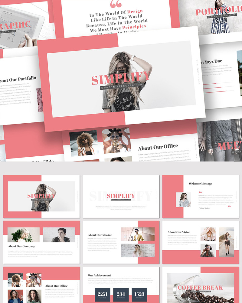 Simplify - PowerPoint template #83797 - TemplateMonster