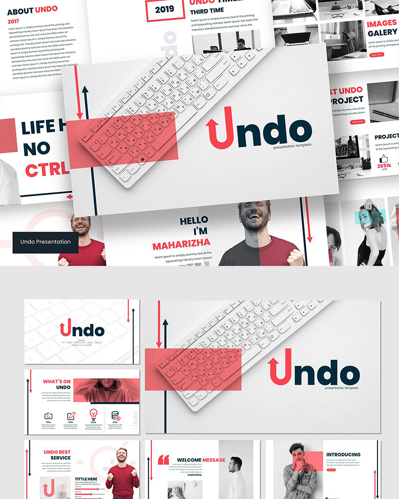 Undo - PowerPoint template #83787 - TemplateMonster