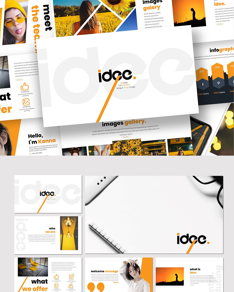 Idee - PowerPoint template #83817 - TemplateMonster