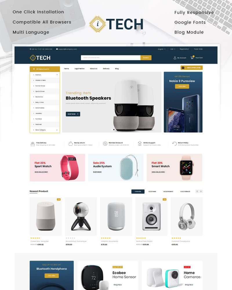 ITech - Electronics Store PrestaShop Theme - TemplateMonster