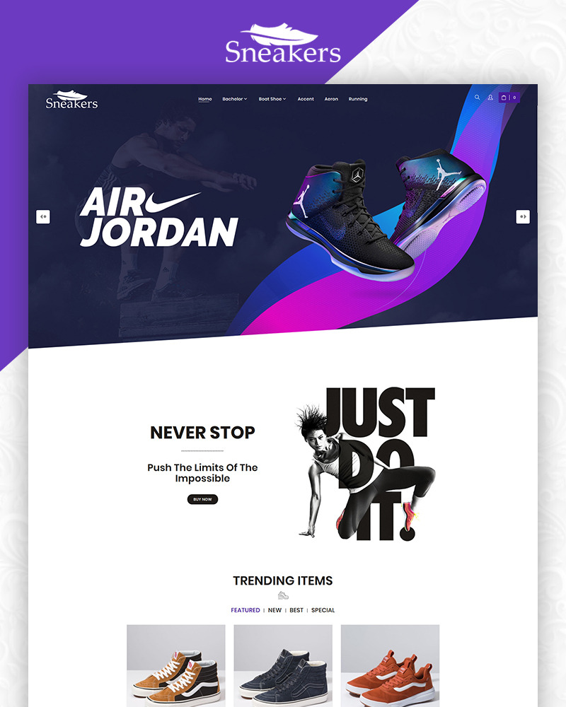 Sneakers Shoes Store Multi-Purpose OpenCart Template