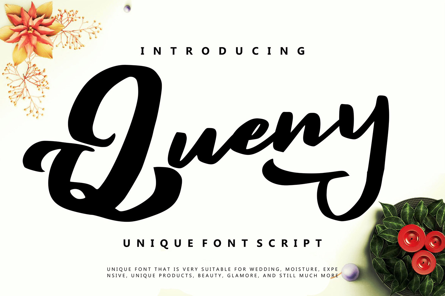 Queny | Unique Cursive Font #84000 - TemplateMonster