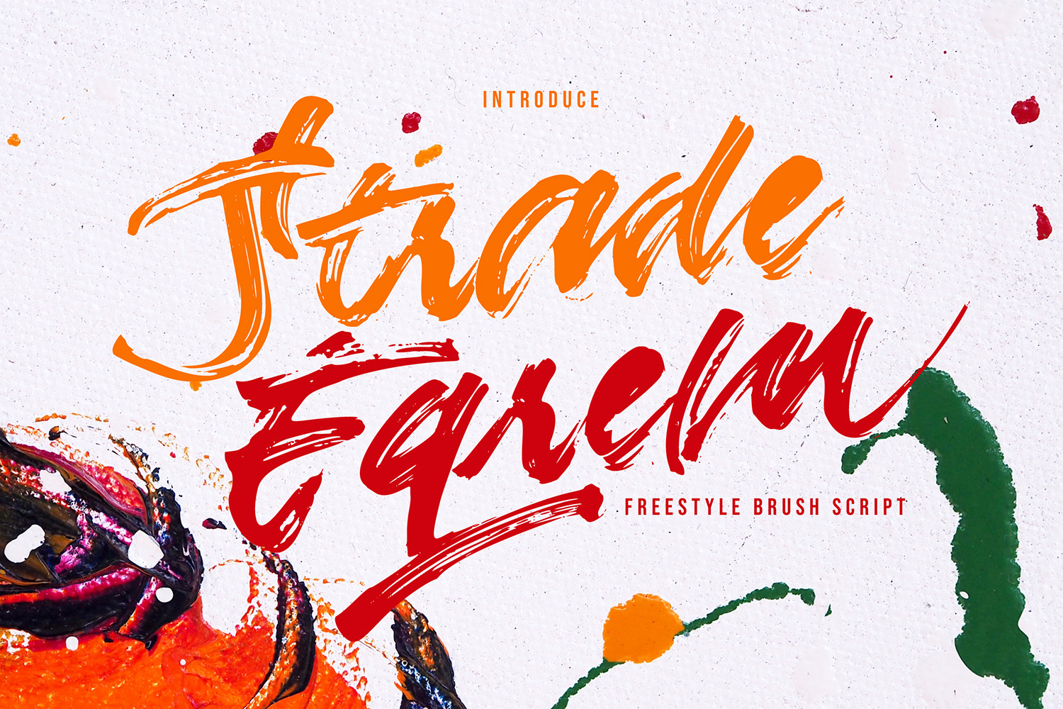 Strade Eqrem | Freehand Brush Cursive Font - TemplateMonster