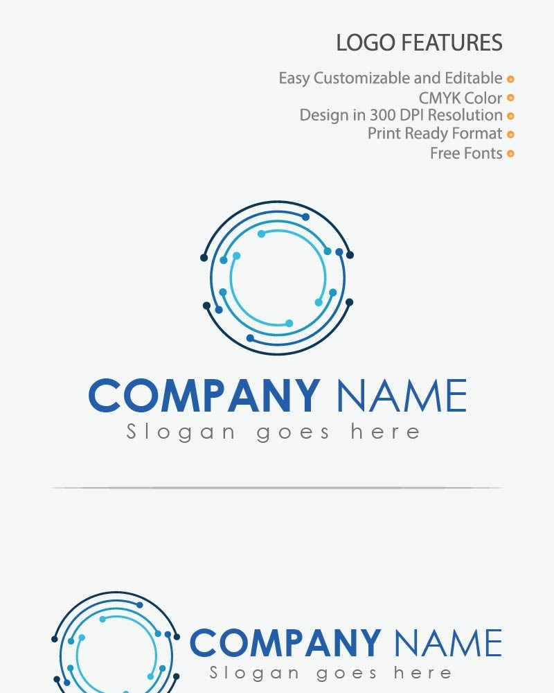 Blue Color Creative IT Logo Template - TemplateMonster