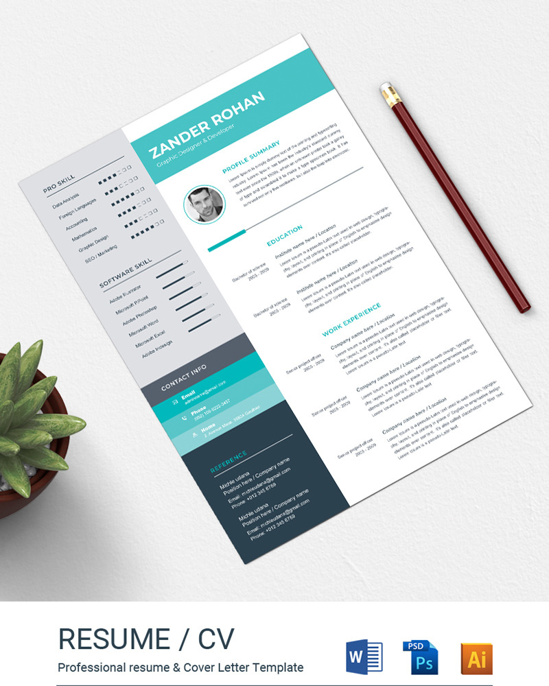 Rohan Resume Template #84109 - TemplateMonster