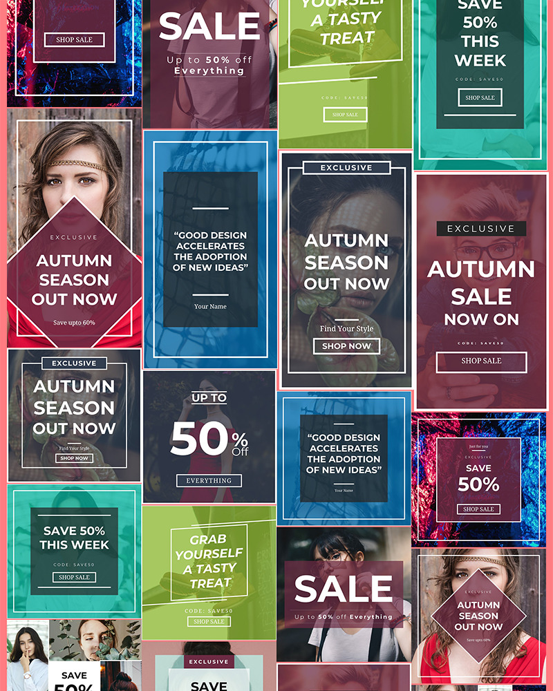 Insta-Story Layout Social Media Template - TemplateMonster