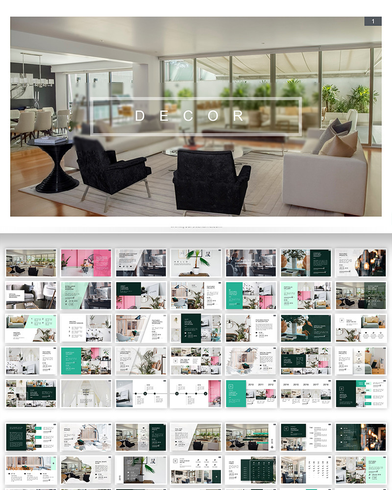Decor PowerPoint template #84322 - TemplateMonster