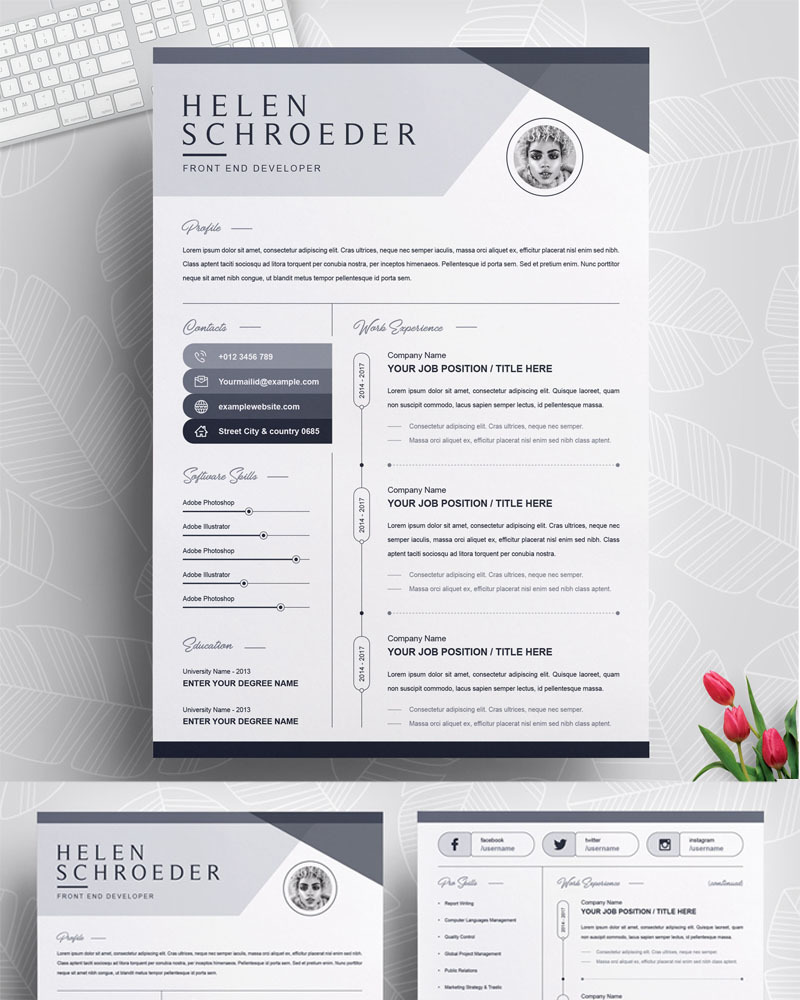 Helen Resume Template #84364 - TemplateMonster