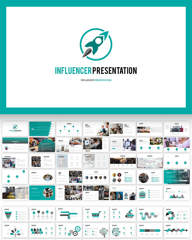Influencer-Business PowerPoint template - TemplateMonster