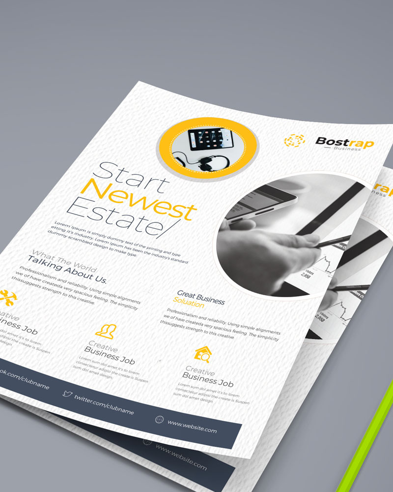 Minimalist Light Poster Flyer - Corporate Identity Template
