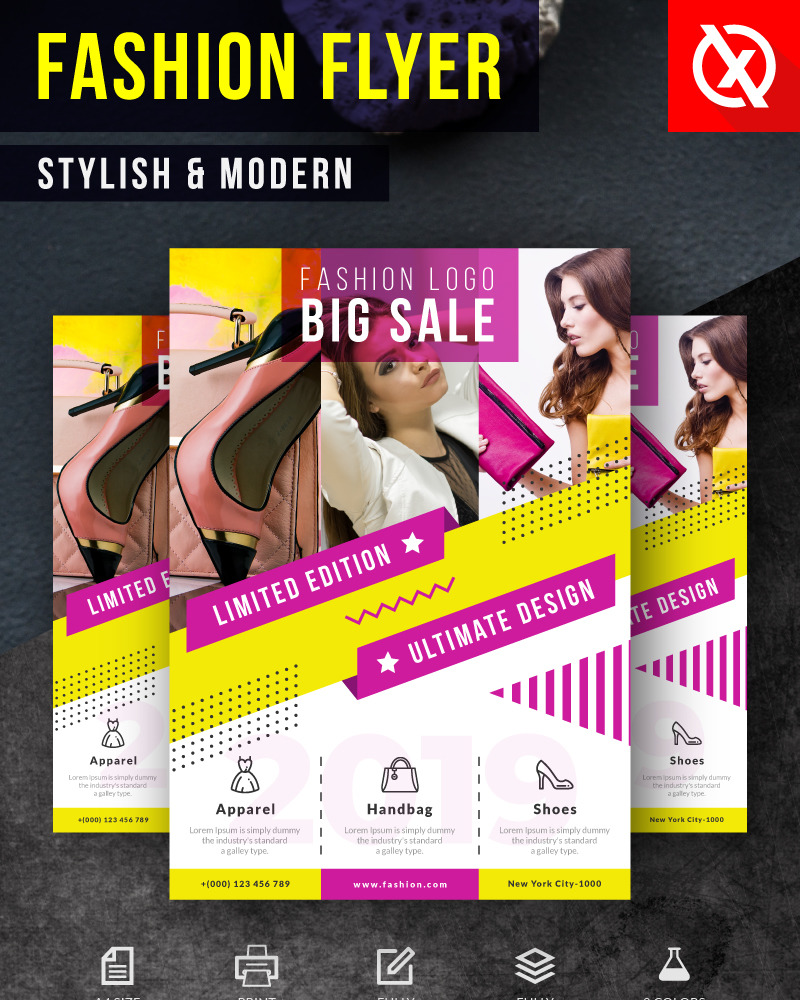 Stylish and Digital Modern Fashion Flyer Design