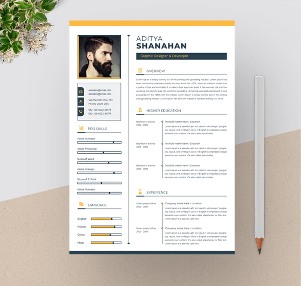 Aditya Resume Template #84775 - TemplateMonster