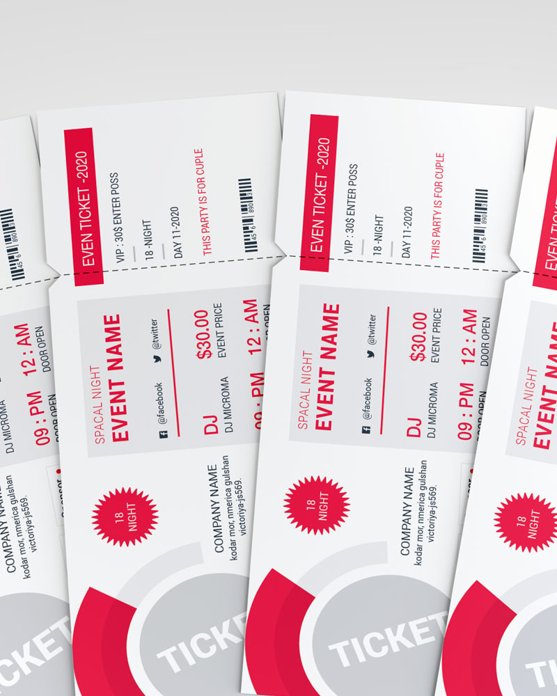 Event Ticket - Corporate Identity Template - TemplateMonster
