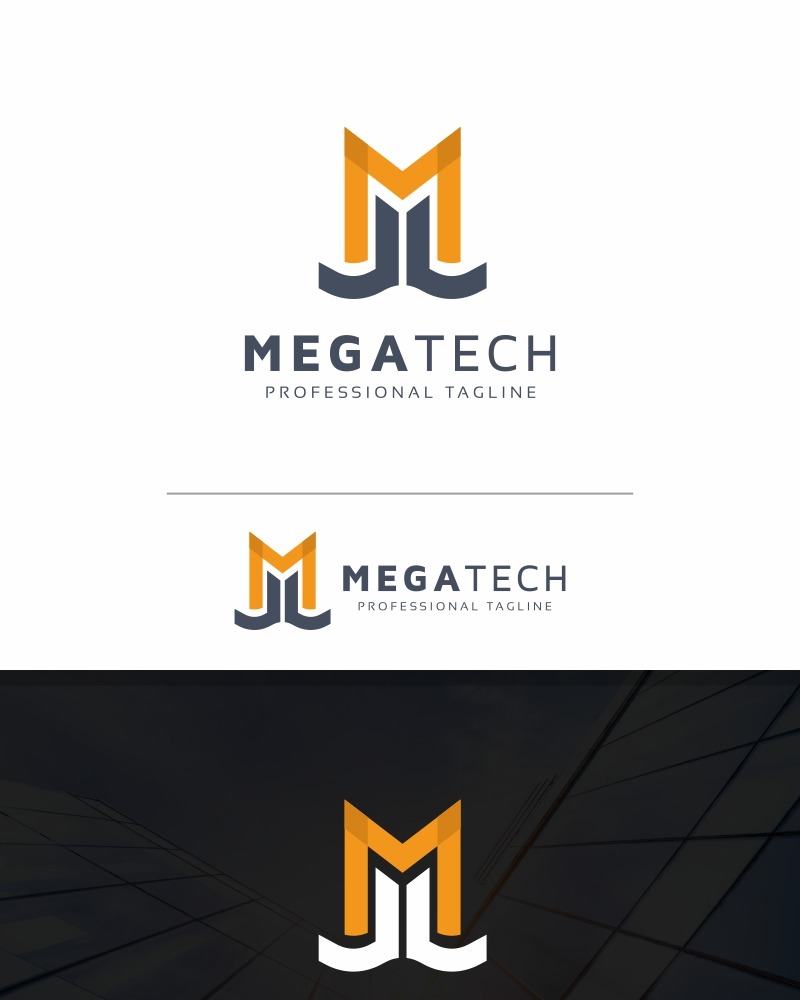 Megatech - modèle de logo lettre M #84751 - TemplateMonster
