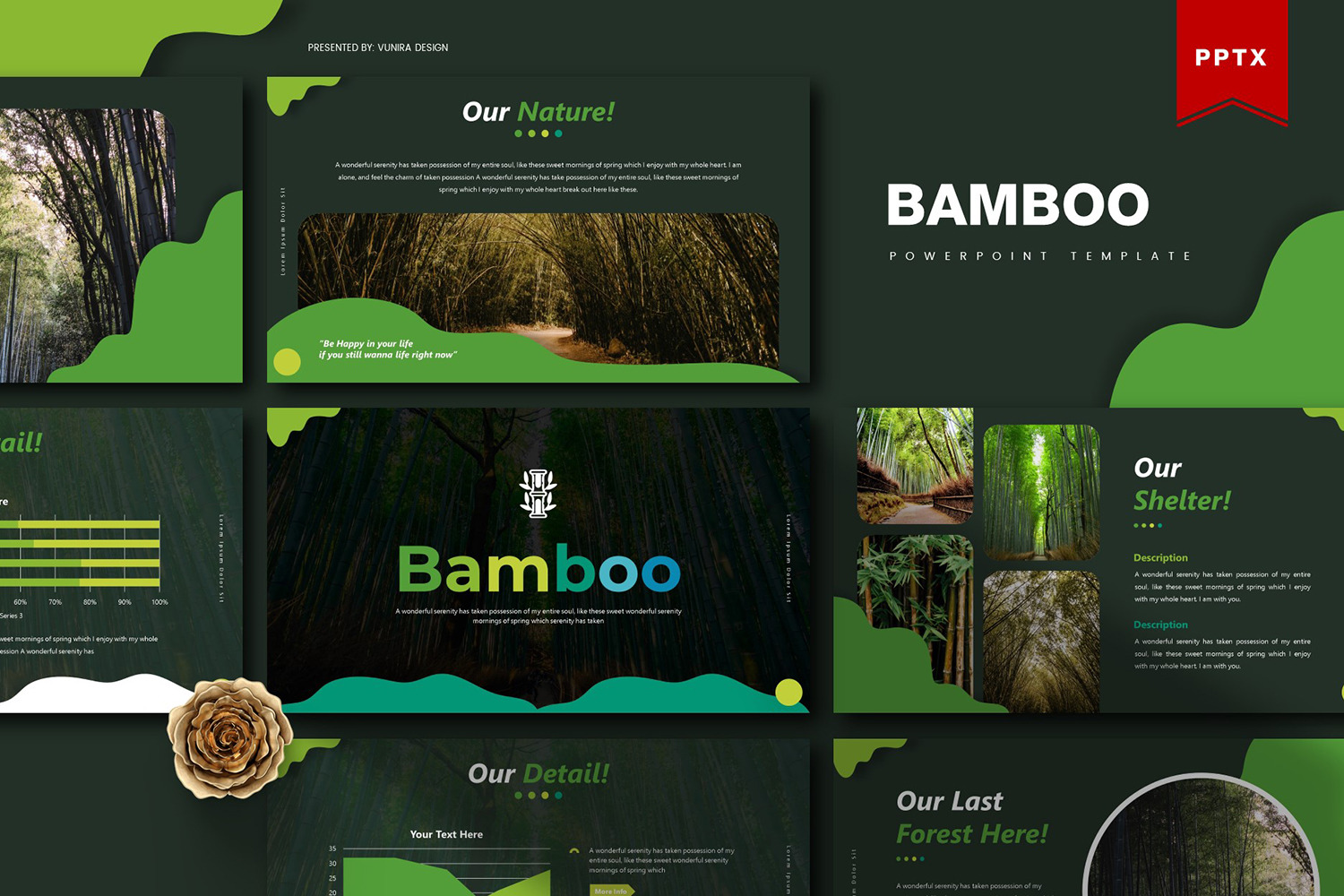 Bamboo | PowerPoint template #84848 - TemplateMonster