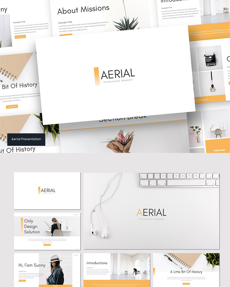 Aerial - PowerPoint template #84957 - TemplateMonster