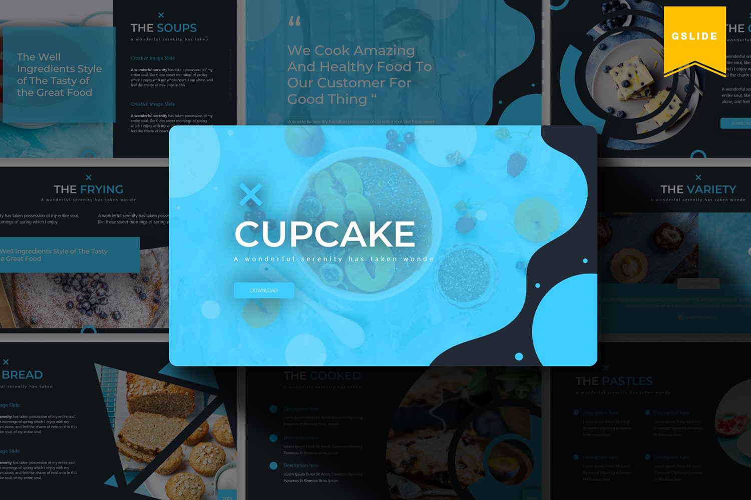 Cupcake | Google Slides #84923 - TemplateMonster