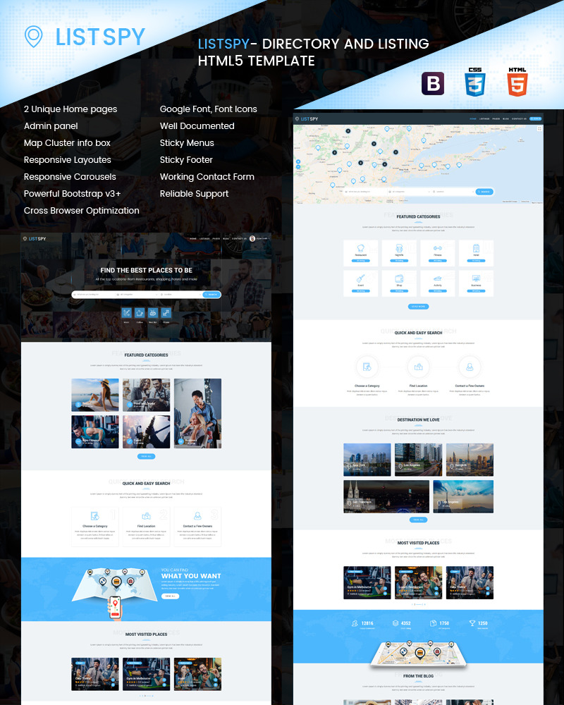 Listspy - Directory & Listings Website Template