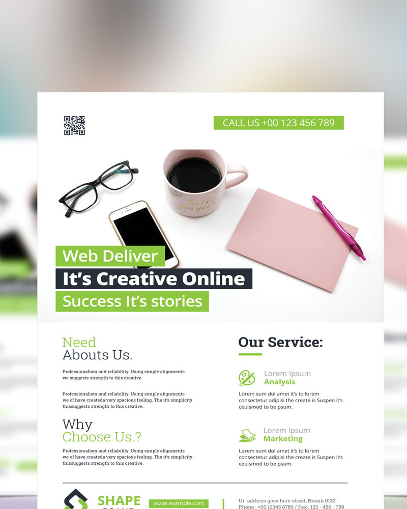 Shape - Unique Flyer - Corporate Identity Template