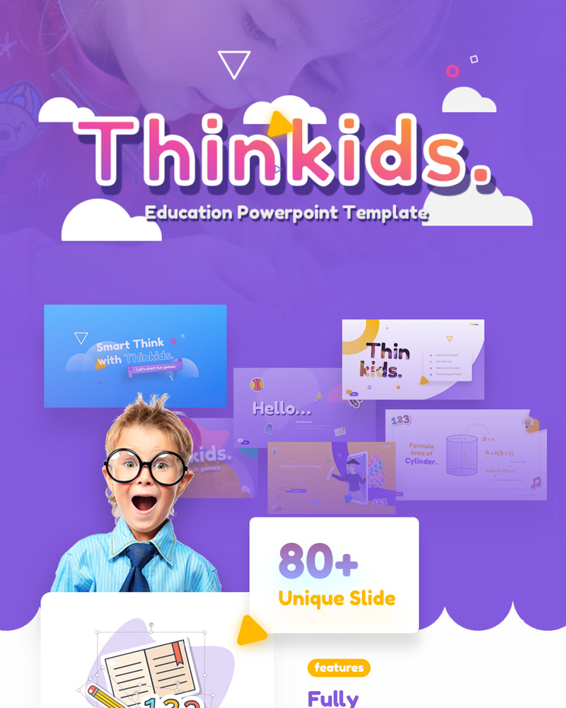 Thinkids - Fun Games & Education PowerPoint template