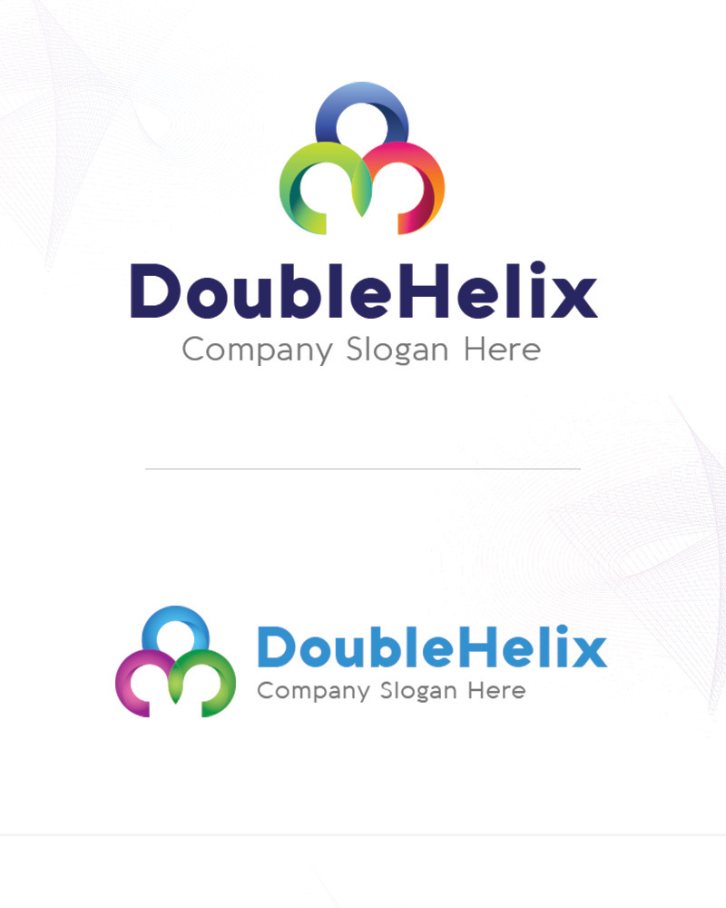 Double Helix Logo Template #85278 - TemplateMonster