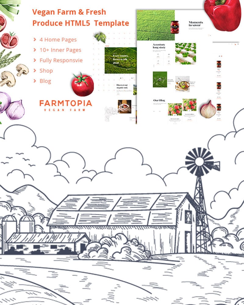 Farmtopia HTML5 | Organic Produce and Farm Website Template