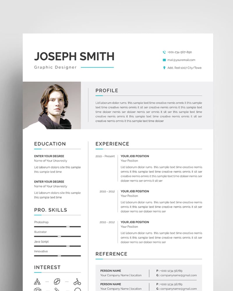 Joseph Smith Resume Template #85230 - TemplateMonster